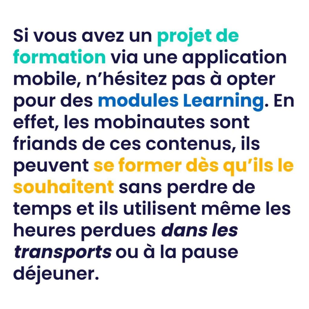 Facilitez l'apprentissage avec le Smartphone, Mobile E Learning